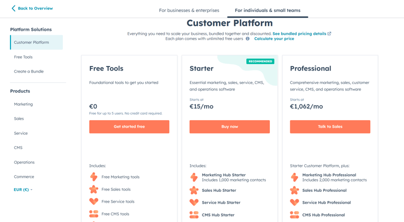 The new HubSpot pricing. A simple explanatiation
